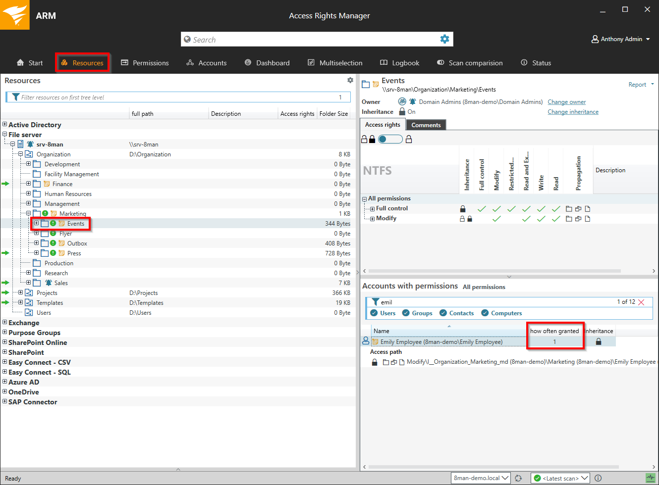 Remove multiple access paths to file server directories