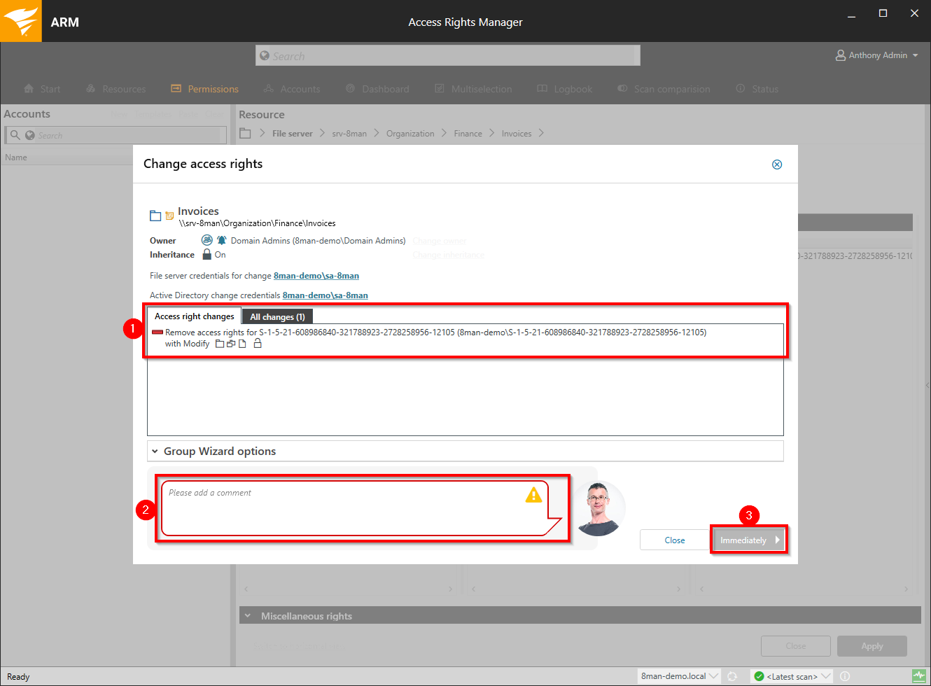 Identify and delete unresolved SIDs