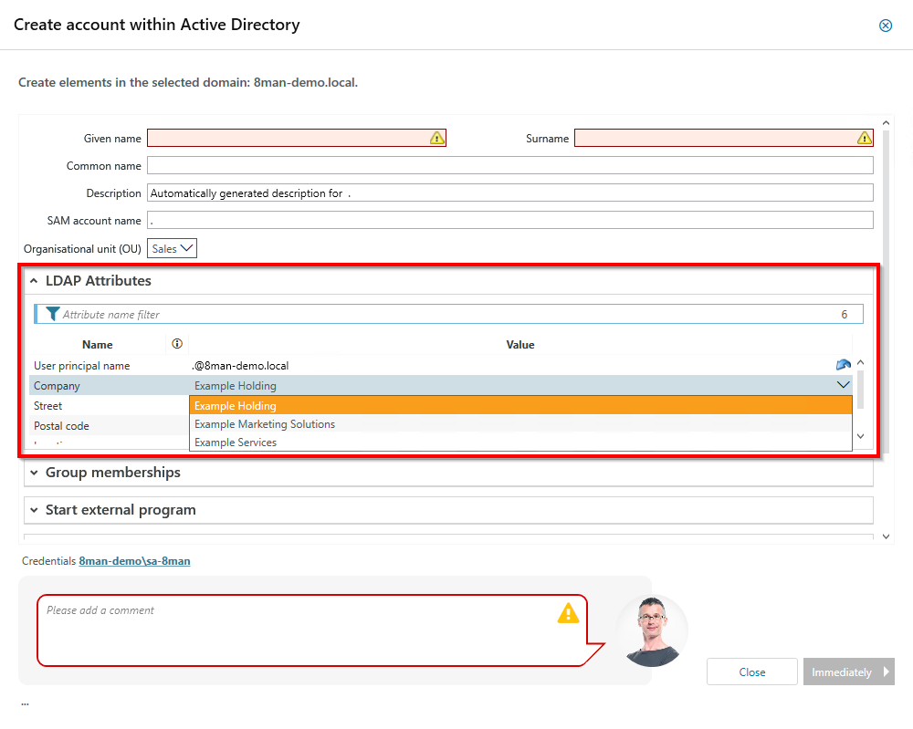 Enter Additional Ldap Attributes