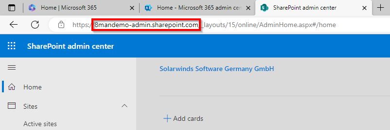 Identify The SharePoint Online Admin URL