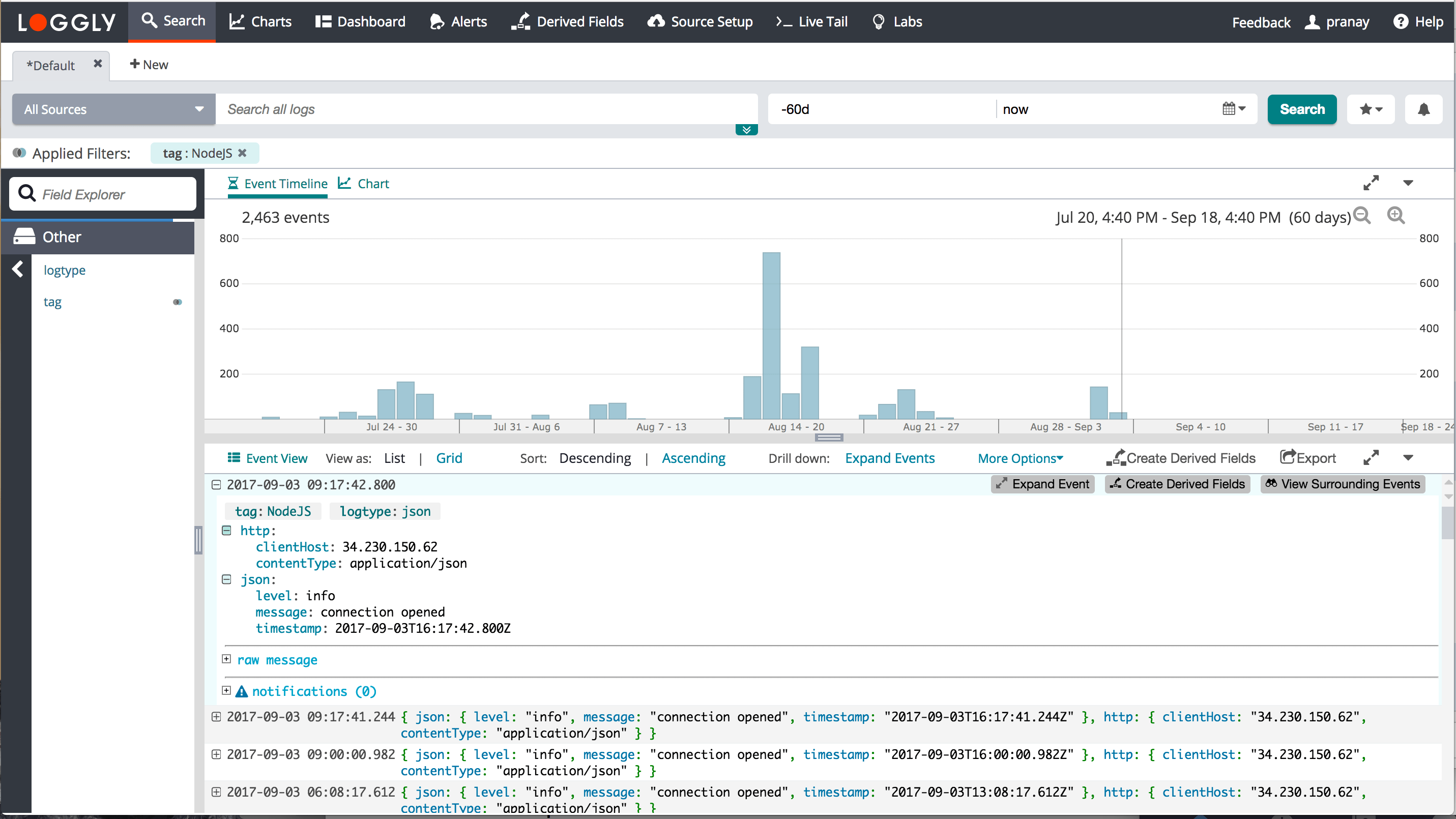 Automated Parsing Log Types
