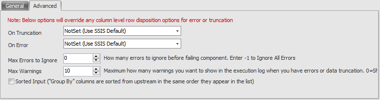 Task Factory Advanced Aggregator Transform