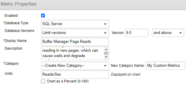 Create and manage custom resource metrics in DPA